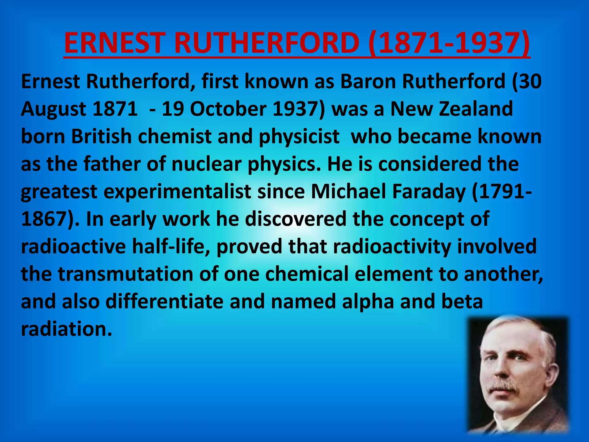 RUTHERFORD ALPHA PARTICLE SCATTERING EXPERIMENT AND HIS MODEL OF AN ...