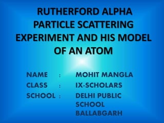 Rutherford Model Of The Atom Name
