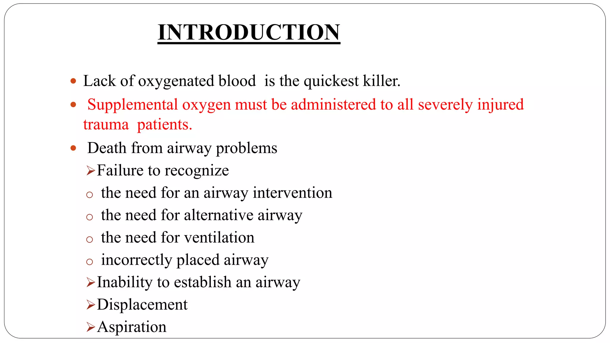 AIRWAY AND VENTILATORY MANAGEMENT OF TRAUMA PATIENTS 1 -.pptx