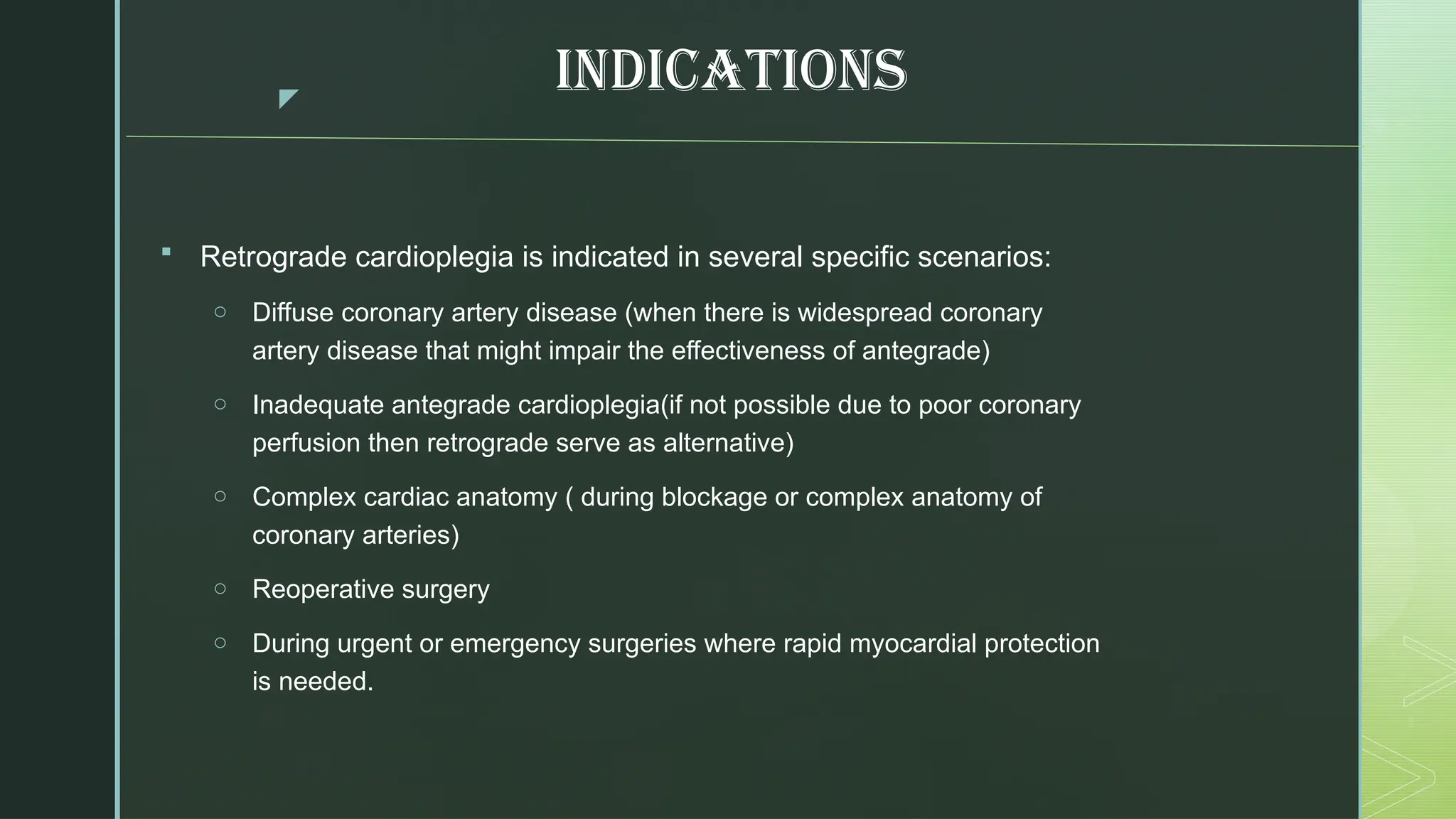 RETROGRADE CARDIOPLEGIA.pptx112233444455 | PPTX