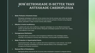 RETROGRADE CARDIOPLEGIA.pptx112233444455 | PPT
