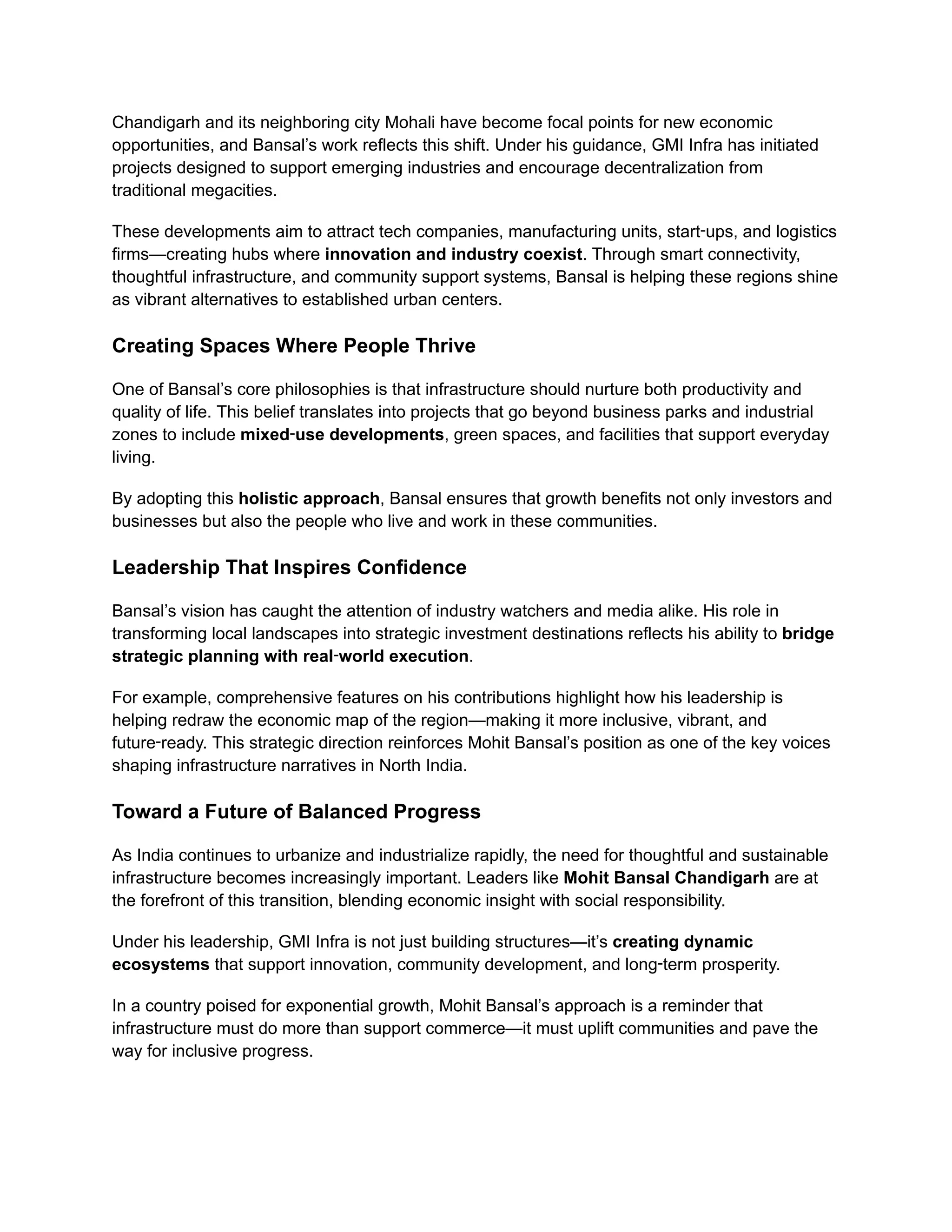 Mohit Bansal Chandigarh_ Leading with Vision and Purpose in India’s ...