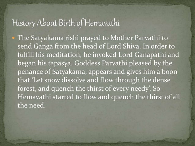 Actiivty Presentation On Hemavathi River | PPTX | Hinduism | Religion & Spirituality