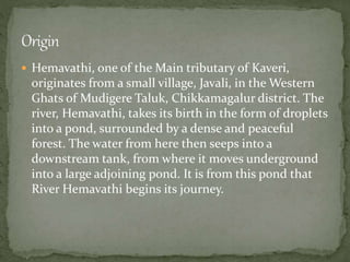 Actiivty Presentation On Hemavathi River | PPTX | Hinduism | Religion & Spirituality