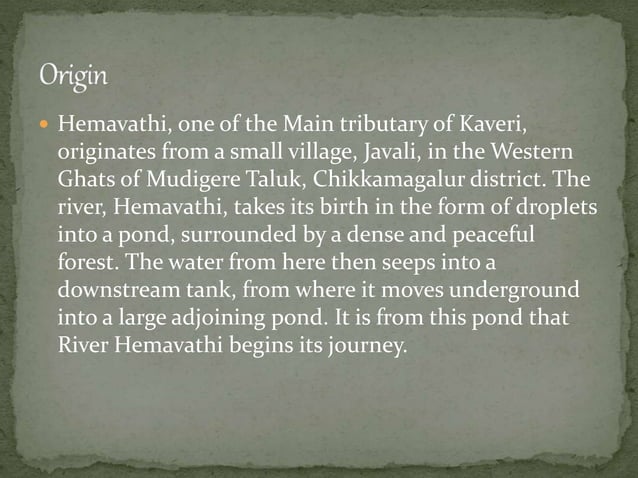 Actiivty Presentation On Hemavathi River | PPTX | Hinduism | Religion & Spirituality