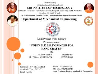 Presentation on Miniproject on Mechanical | PPTX