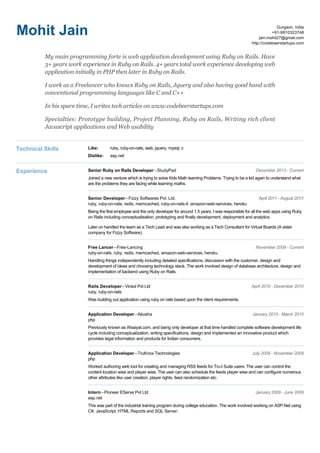 Mohit jain's resume | PDF