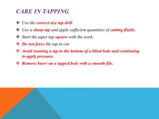 Tapping and Drilling | PPTX