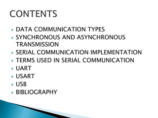 Universal Serial Communication Interface | PPTX