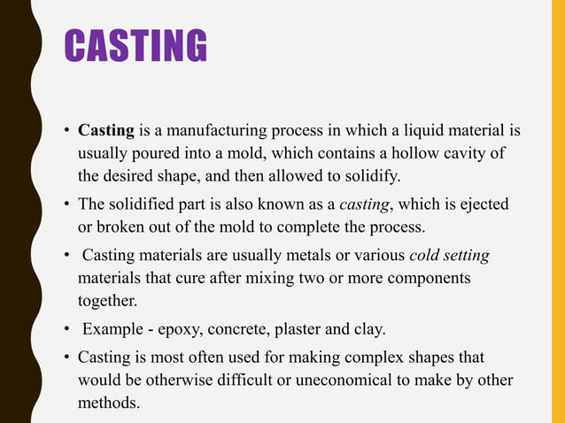 Design Consideration For Casting | PPTX