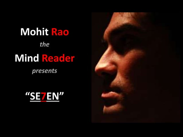 Mohit Rao Mind Reader - Corporate Profile | PPT