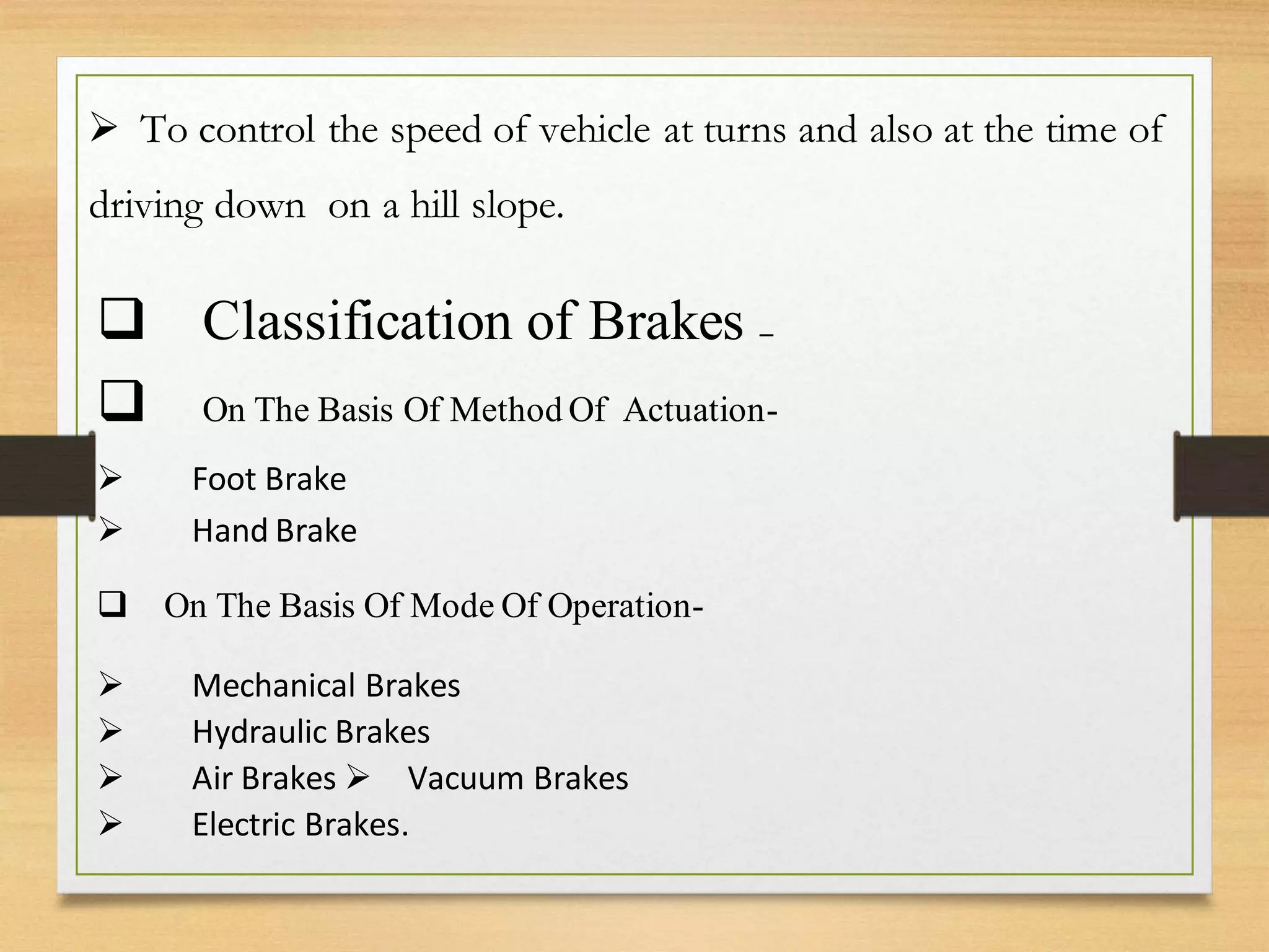 hydraulic brake ppt | DOCX