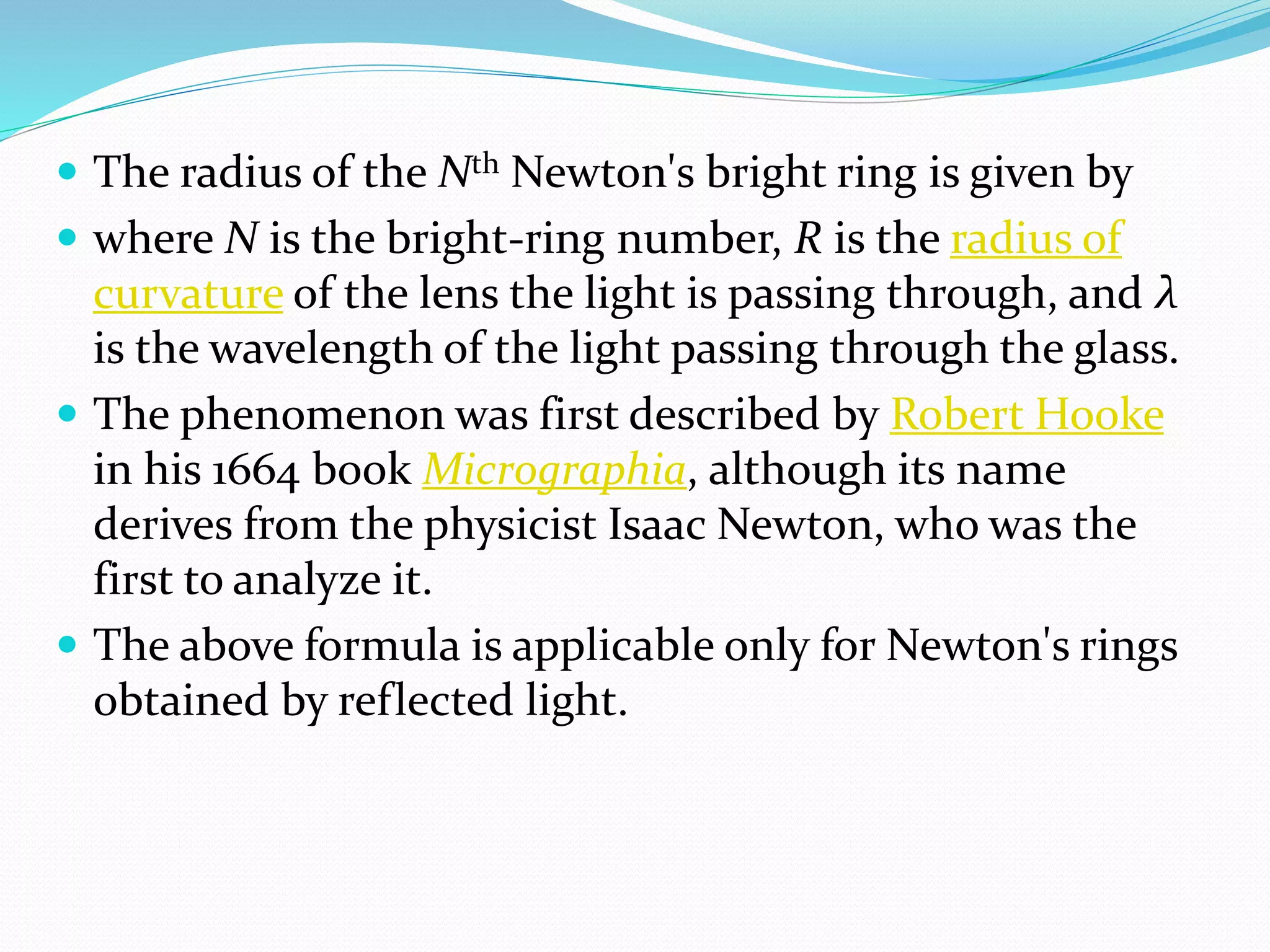 NEWTON RINGS Mohit sharma ppt | PPTX