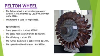 Turbines and recipocating pumps and miscellaneous hydraulic machines | PPTX