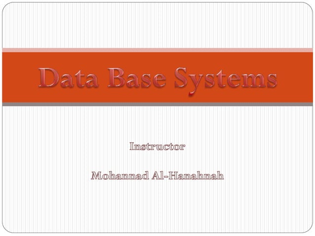 SQL- Data Base | PPT