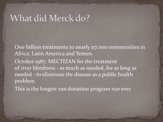 Merck and river blindness by Mohsin Mustafa | PPTX | Pharmaceutical ...