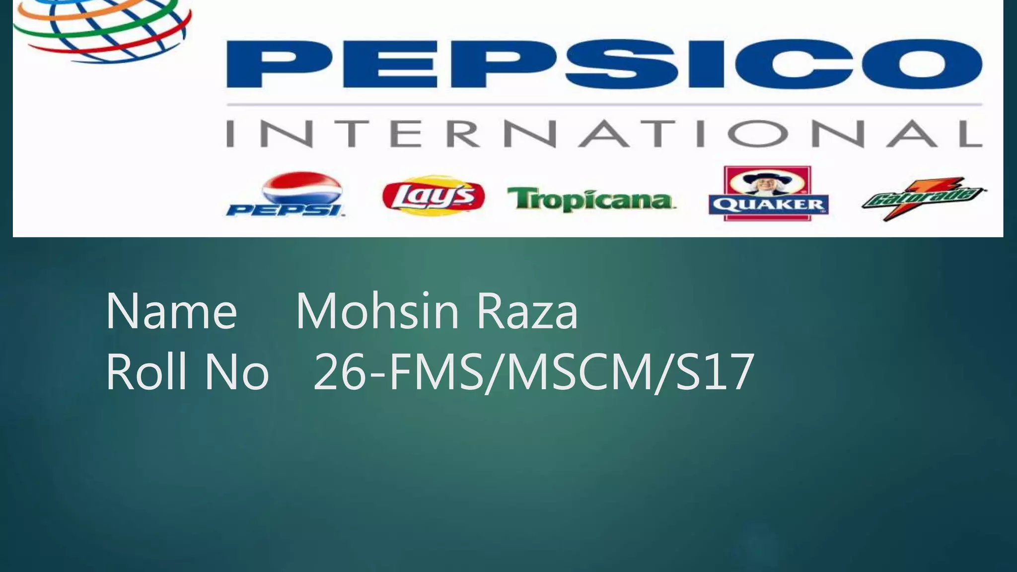 PEPSICO Supply chain | PPTX