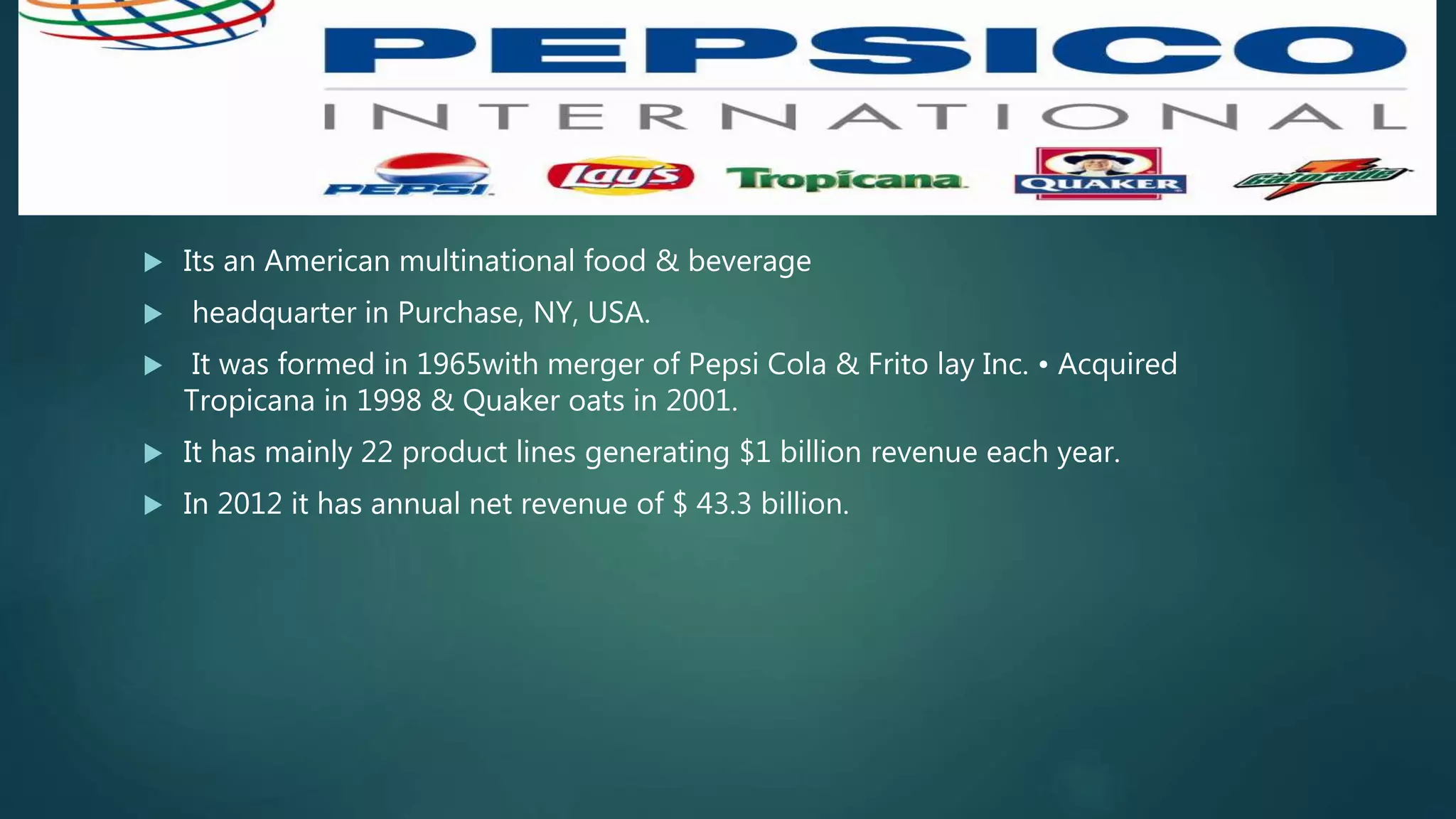 PEPSICO Supply chain | PPTX