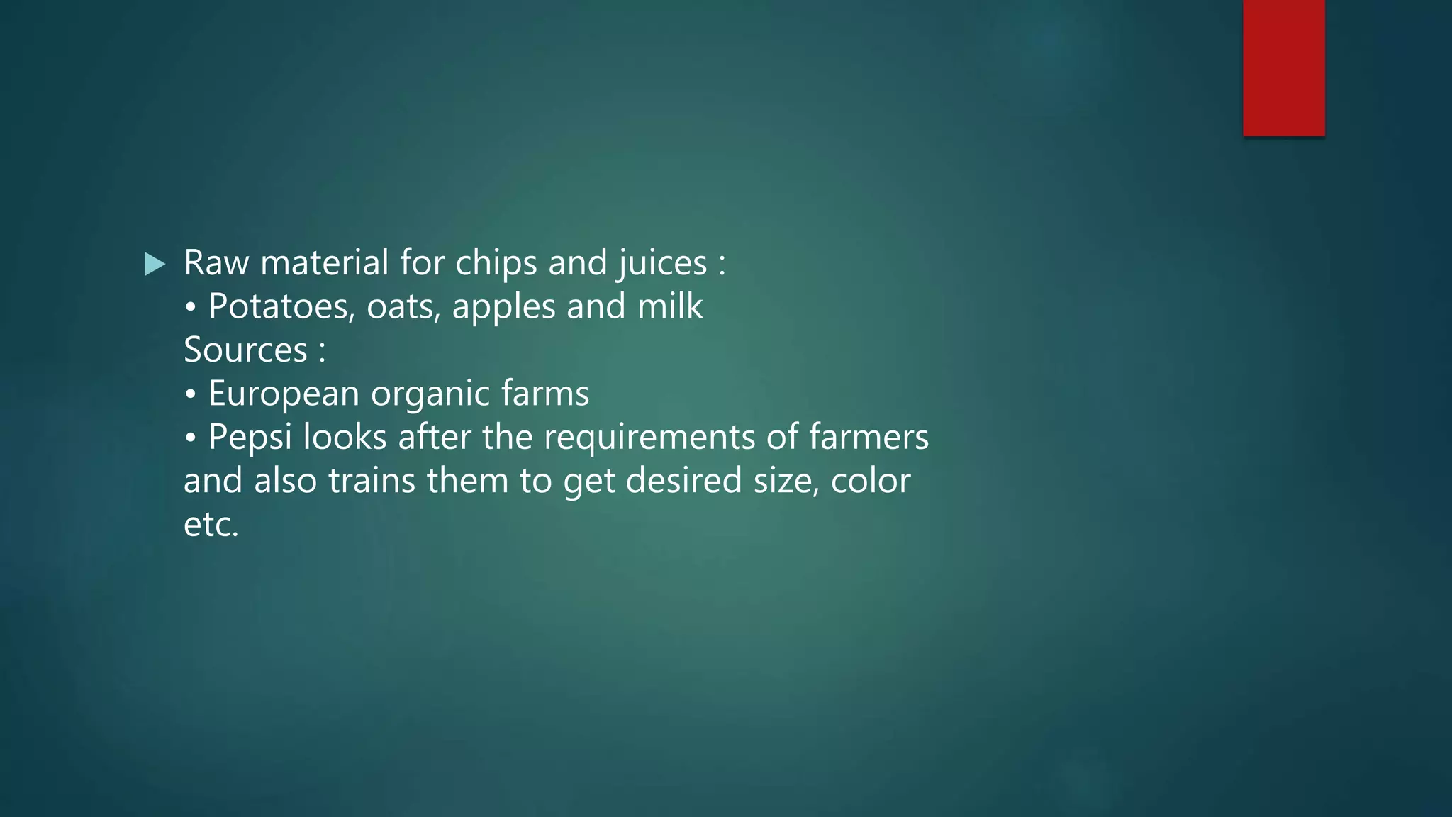 PEPSICO Supply chain | PPTX