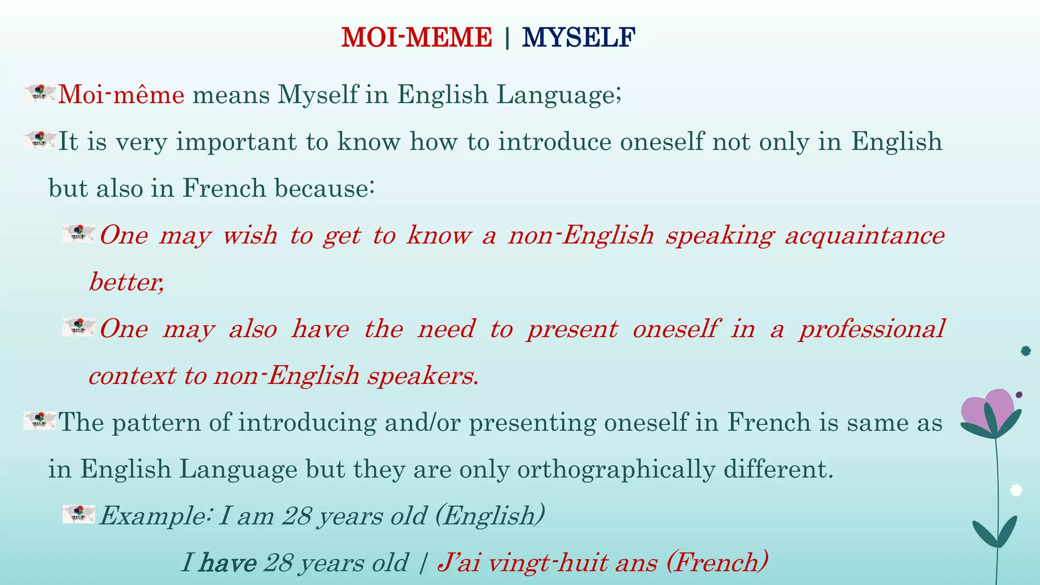 MOI-MEME (Myself) By SODEKE GANIAT Of FRENCHY ASSOCIATES, NIGERIA | PPTX