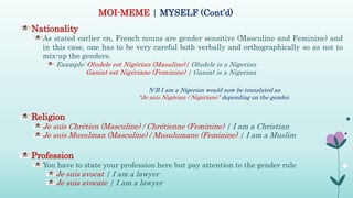 MOI-MEME (Myself) By SODEKE GANIAT Of FRENCHY ASSOCIATES, NIGERIA | PPTX