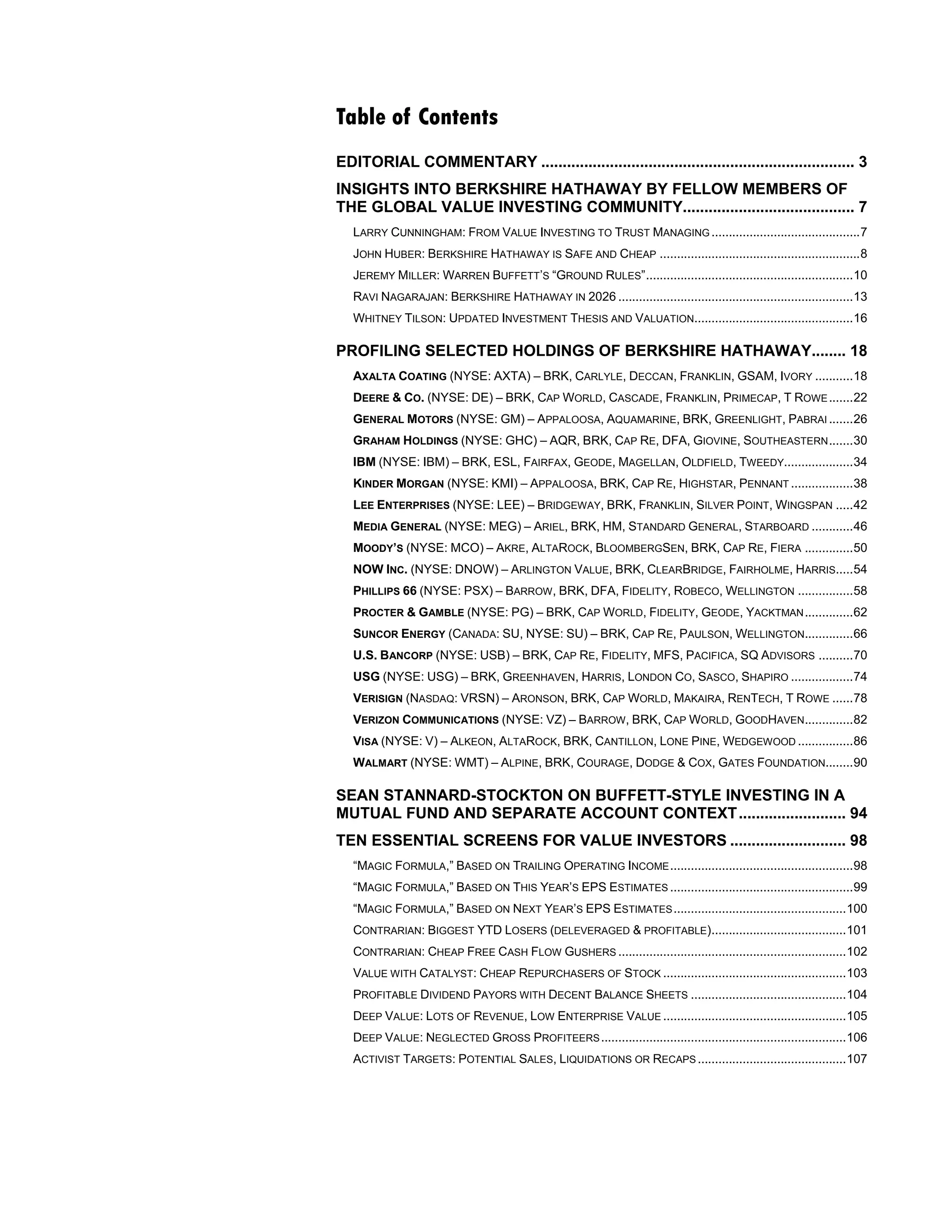 The Manual of Ideas - The Berkshire Hathaway Issue (Preview) | PDF
