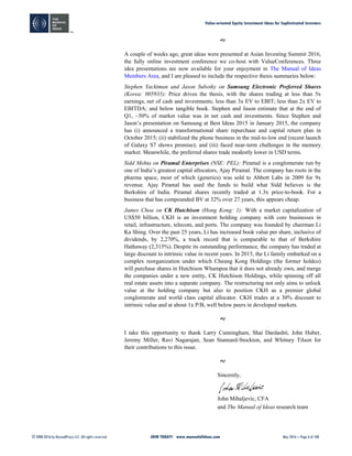 The Manual of Ideas - The Berkshire Hathaway Issue (Preview) | PDF