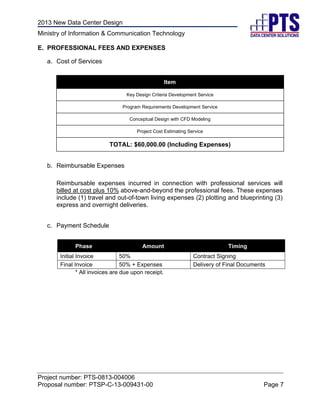 Mo ict 2013 new data center design proposal - pts-0813-004006 - ptsp-c ...