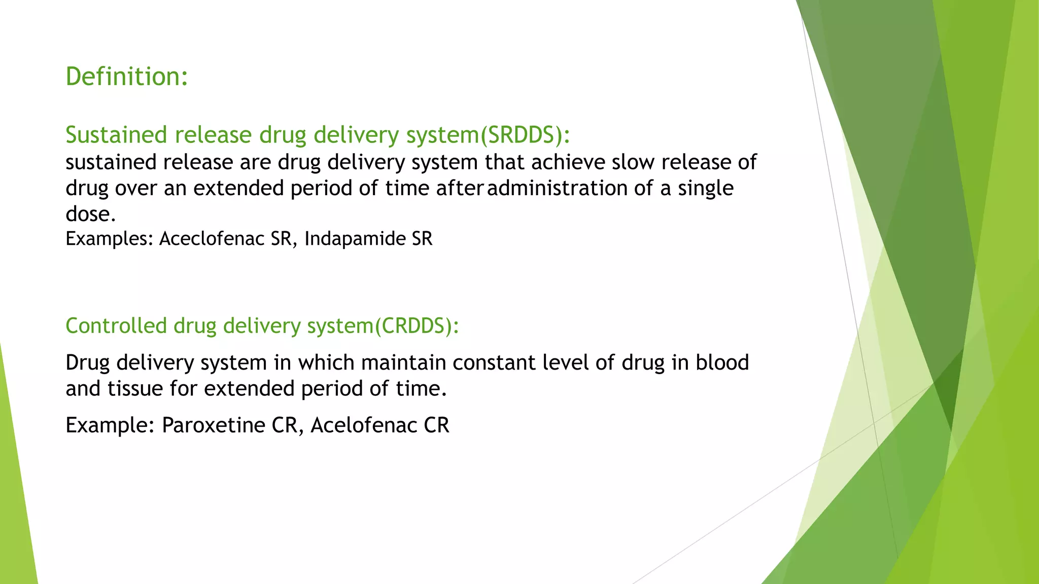 Sustained and Controlled Release Drug Delivery Systems | PPTX