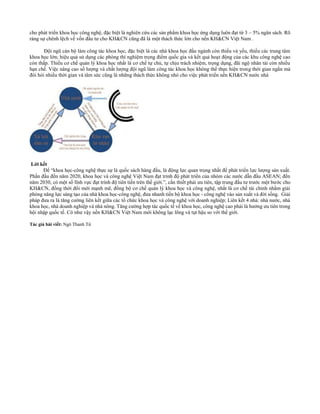 Moi lien quan giua cach mang khoa hoc cong nghe va nen kinh te tri thuc ...