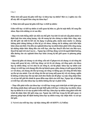 Moi quan he triet hoc va khoa hoc cong nghe | PDF