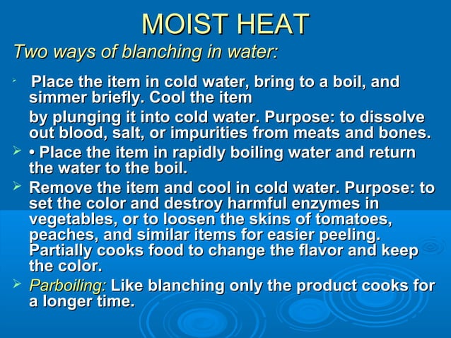 Moist heat cooking method | PPT | Cooking | Food & Drink