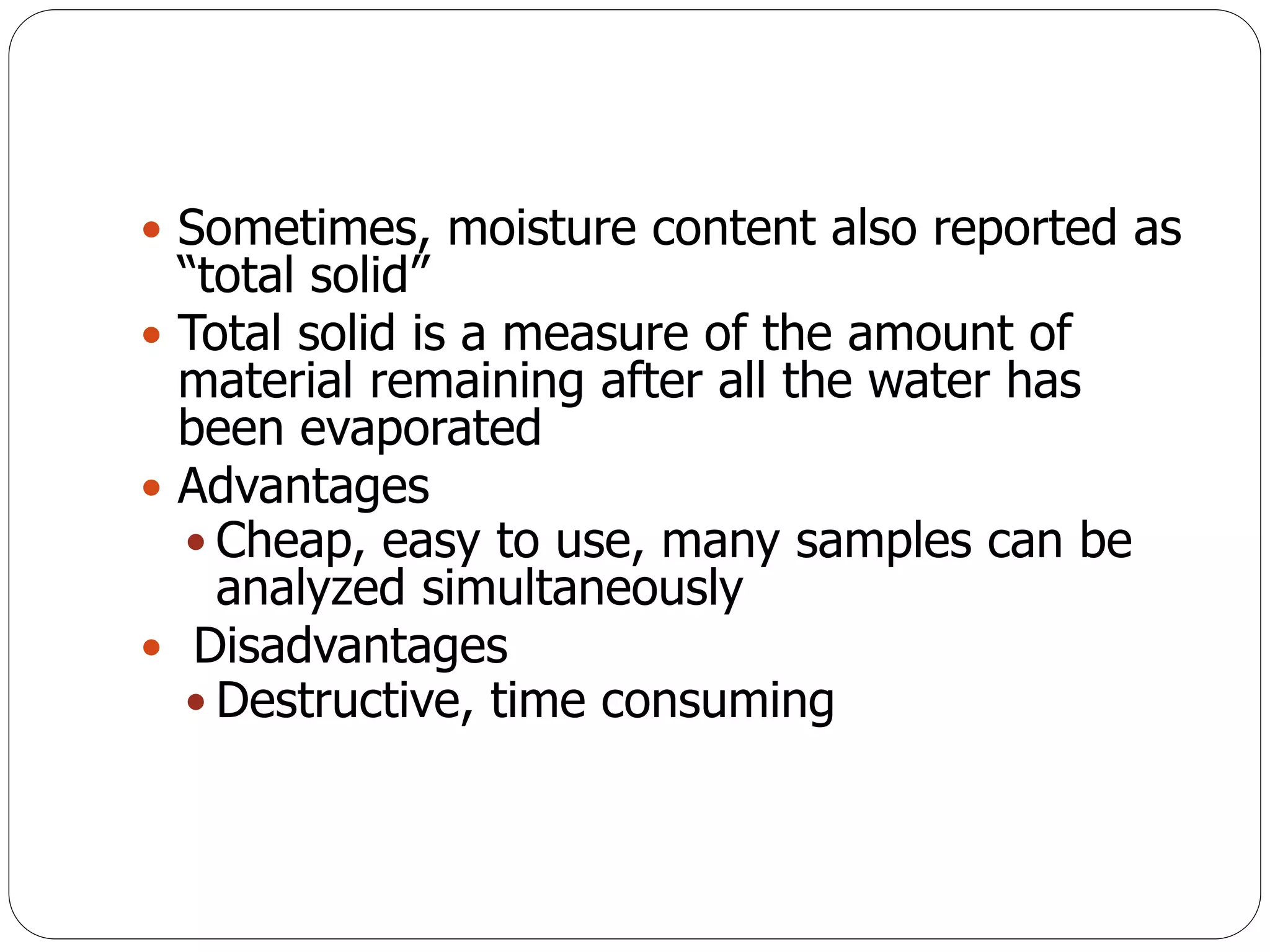 Moisture and total solid analysis of herbal products | PPTX