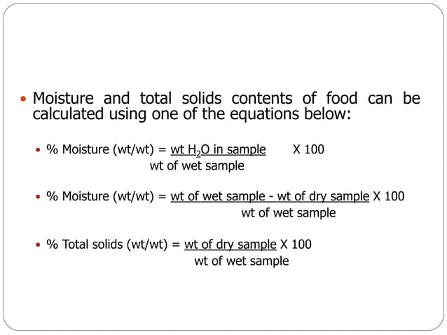 Moisture and total solid analysis of herbal products | PPTX | Chemistry ...
