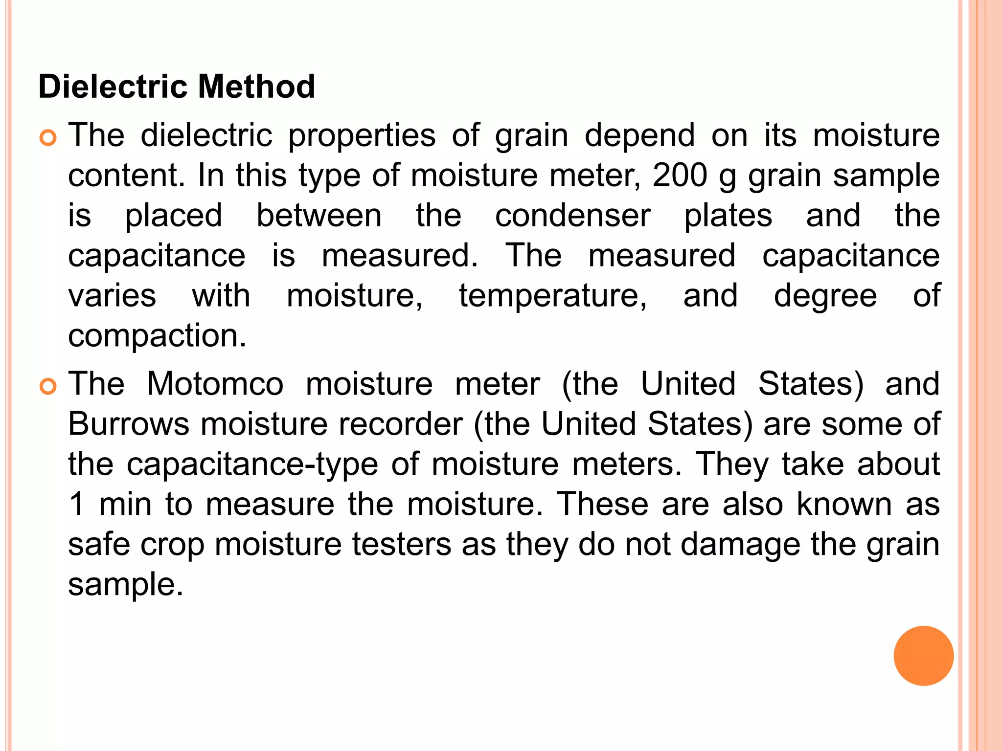 Moisture content determination and equilibrium moisture content | PPTX