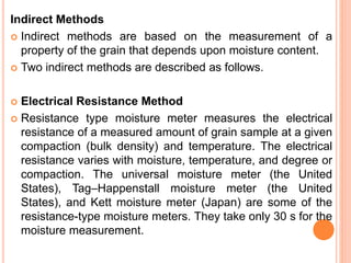 Moisture content determination and equilibrium moisture content | PPTX