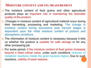 Moisture content determination and equilibrium moisture content | PPTX