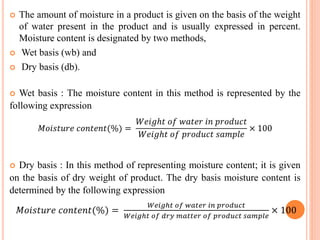 Moisture content determination and equilibrium moisture content | PPT