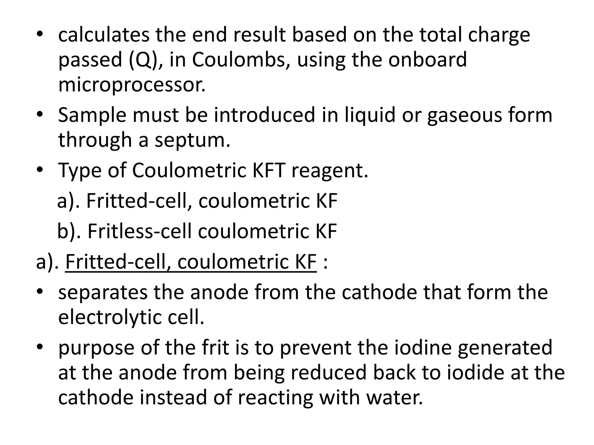 Moisture content determination by karl fischer titration | PPTX
