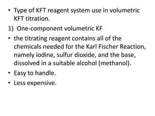 Moisture content determination by karl fischer titration | PPTX