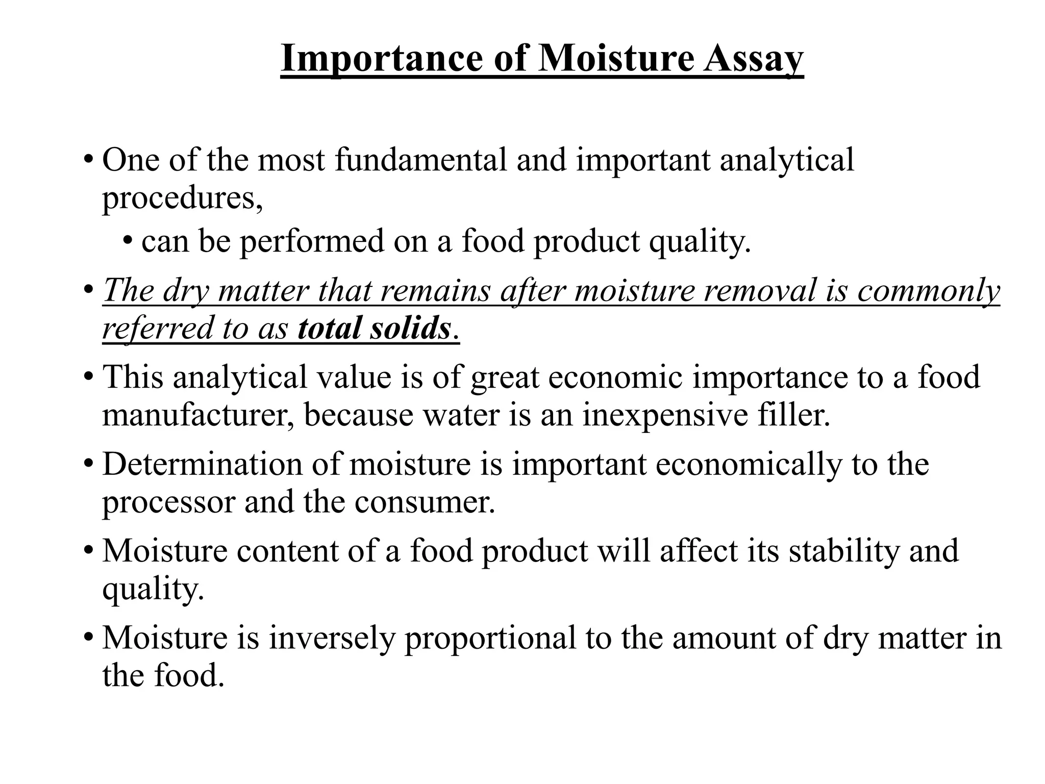 Moisture determination and Total solid | PPTX