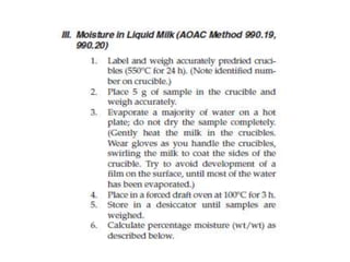Moisture determination and Total solid | PPTX