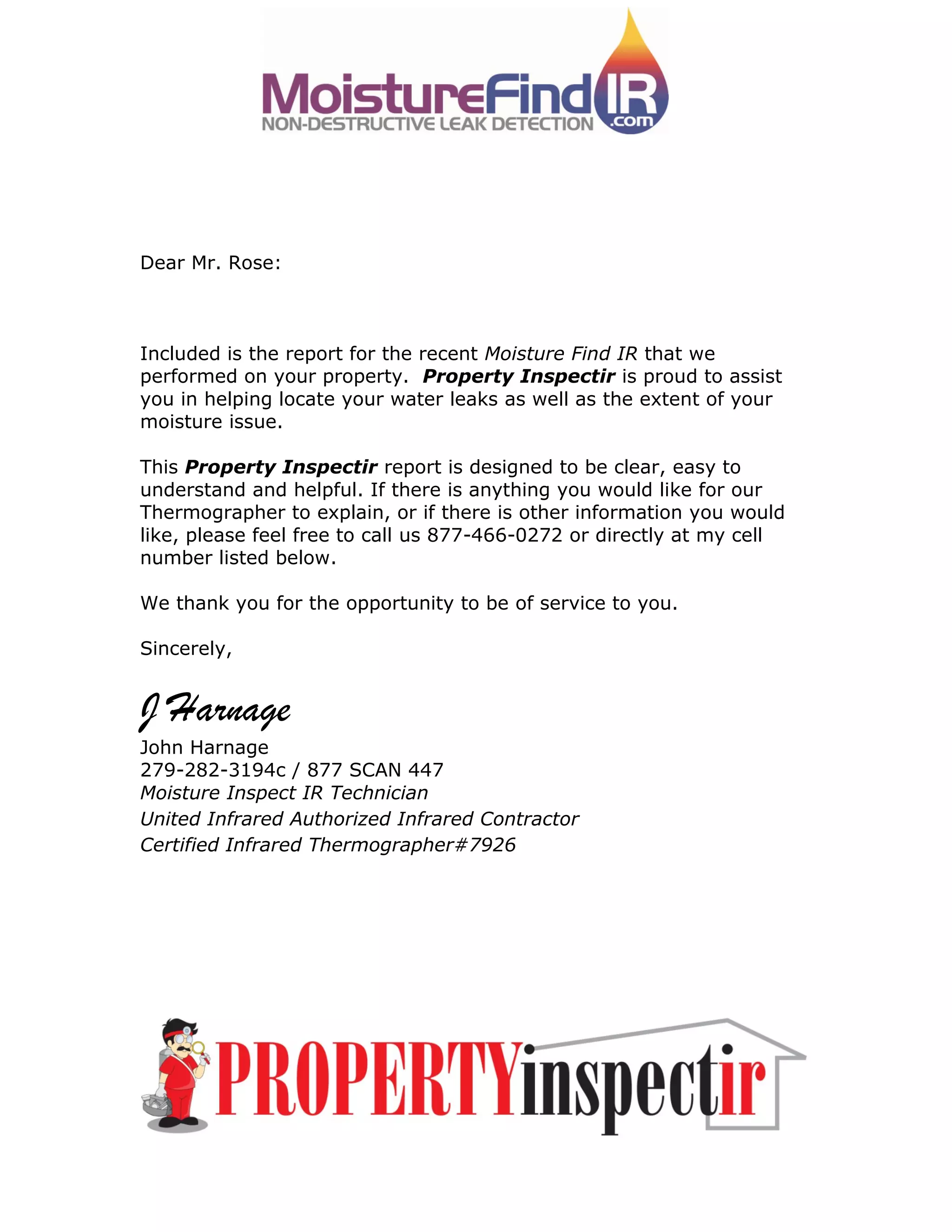 Moisture find ir sample report | PDF
