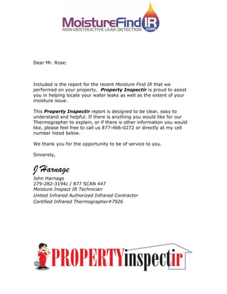 Moisture find ir sample report | PDF