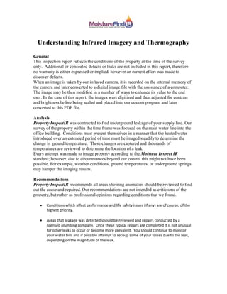 Moisture find ir sample report | PDF