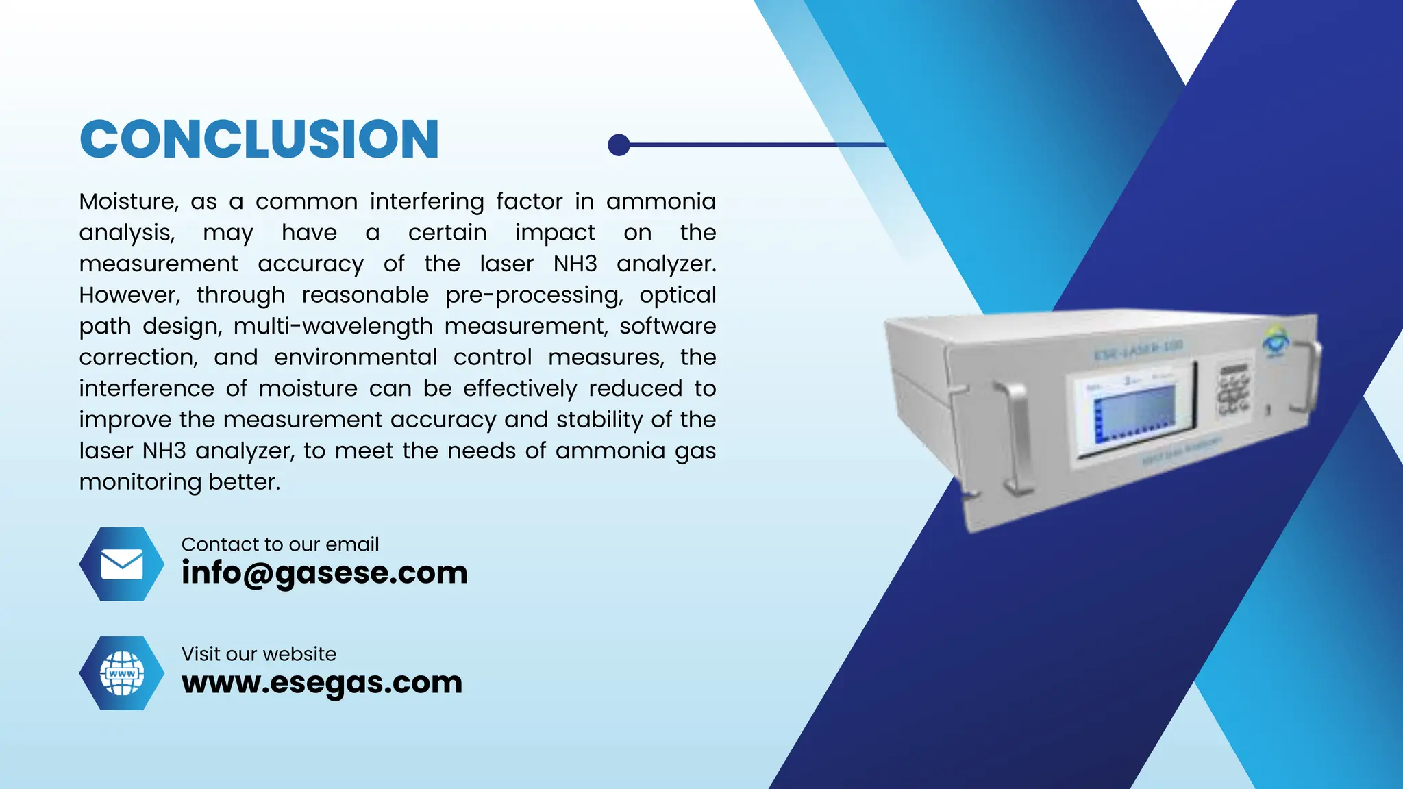 Moisture Interference on Laser NH3 Gas Analyzer and Solution | PPTX