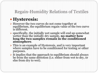 Moisture in textile | PPT