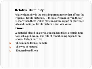Moisture in textile | PPT