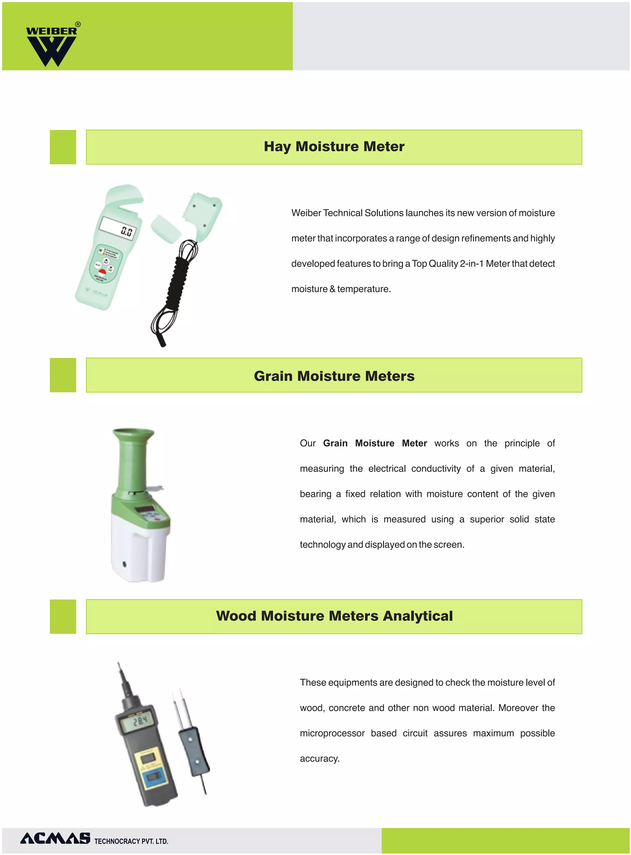 Moisture Meter by ACMAS Technologies Pvt Ltd. | PDF