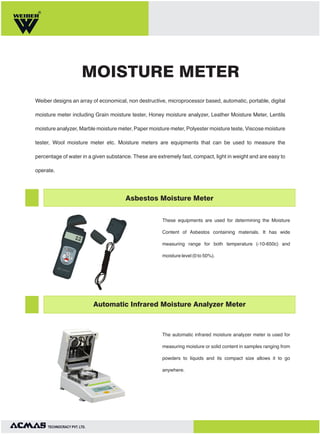 Moisture Meter by ACMAS Technologies Pvt Ltd. | PDF